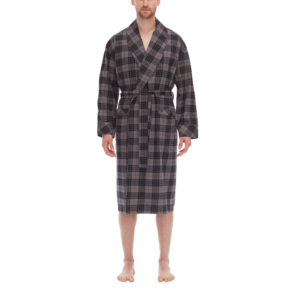 Flannel Shawl Robe – Majestic International
