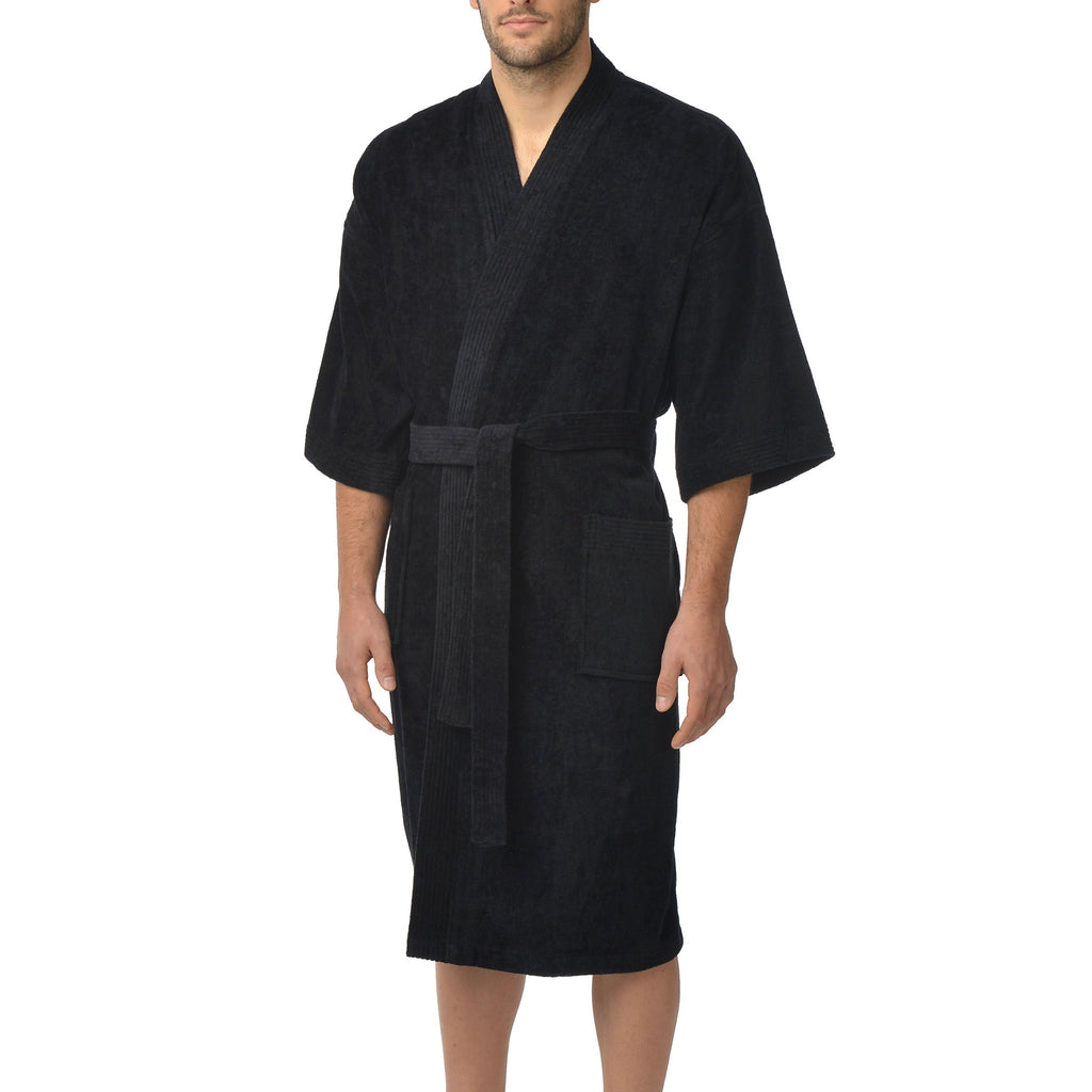 Solid Terry Velour Kimono Robe – Majestic International