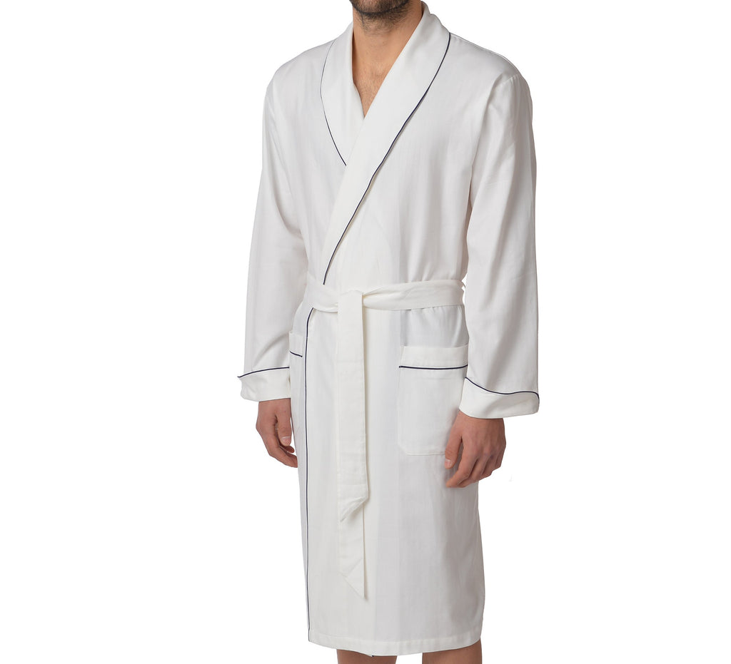 Herringbone Cotton Better Shawl Robe – Majestic International